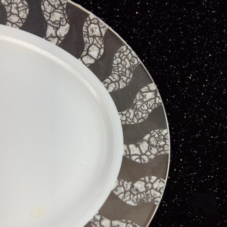 Michael Wainwright Pottery Large Platter Tray Dish Crackled Silver ...