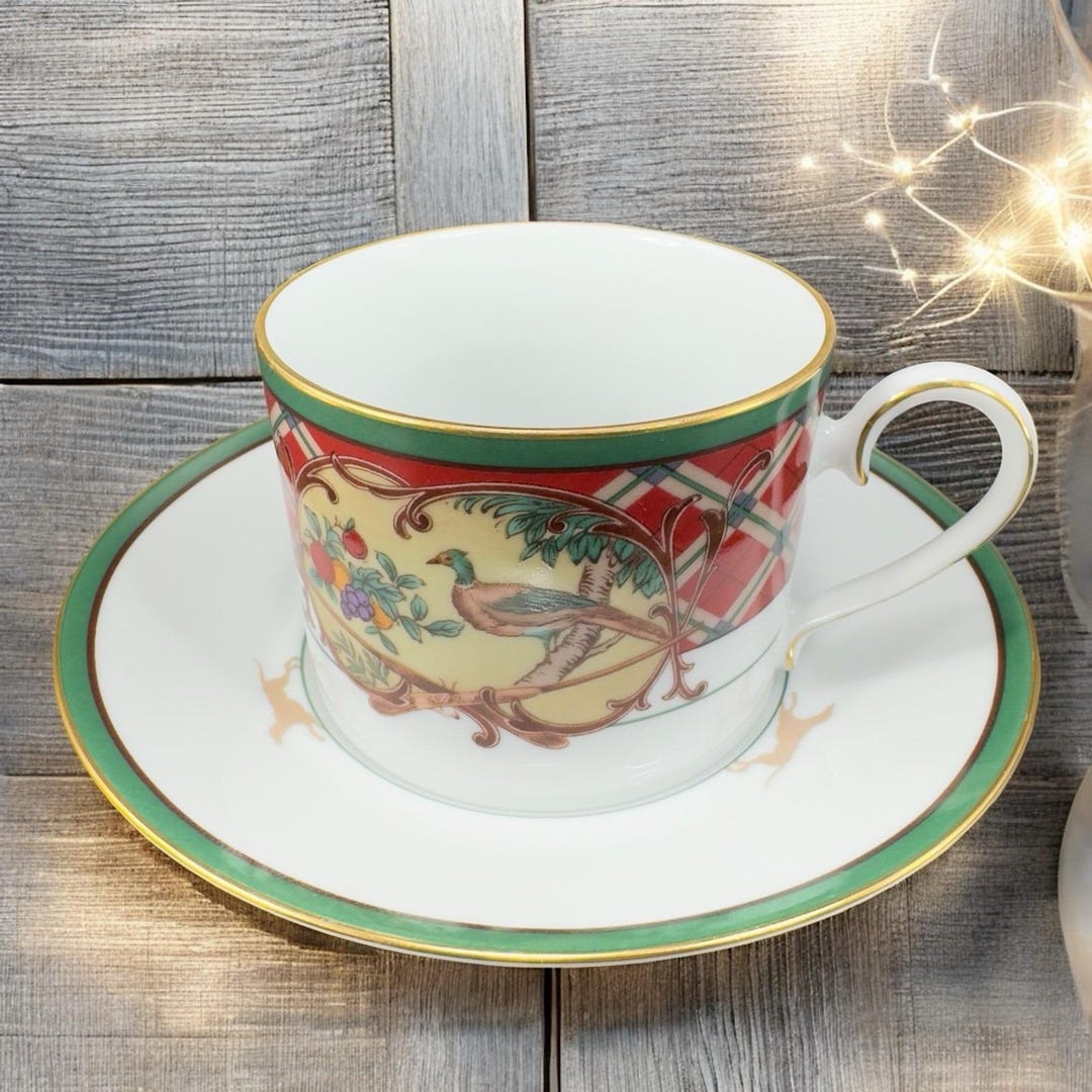 Noritake Royal Hunt Tea Cup and Saucer Set Teacup Pheasant Hare Fruit ...