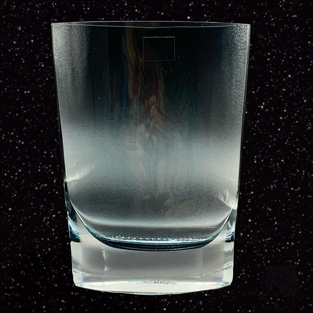 LSA Blue Ombre Glass Vase Triangle Hand Crafted Mouthblown in Poland 8t ...