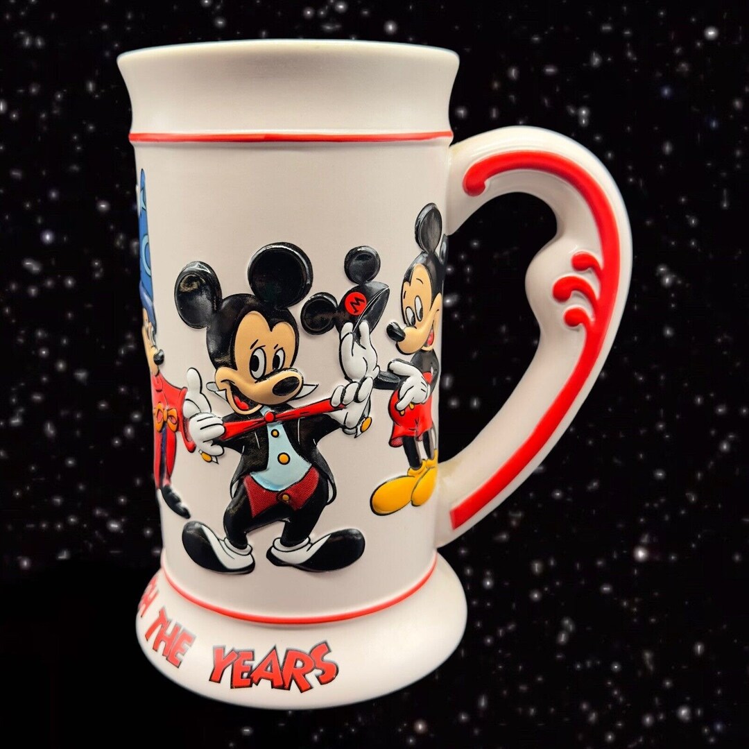 Disney Mickey Mouse Through the Years Beer Stein Tankard Mug Ceramic 6. ...