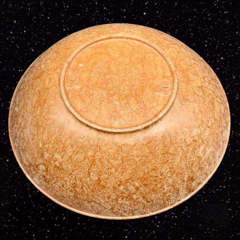 Set of 2 KYS-ITE Melmac Burl Wood Grain Dessert Bowls Made in USA 1.5”T ...