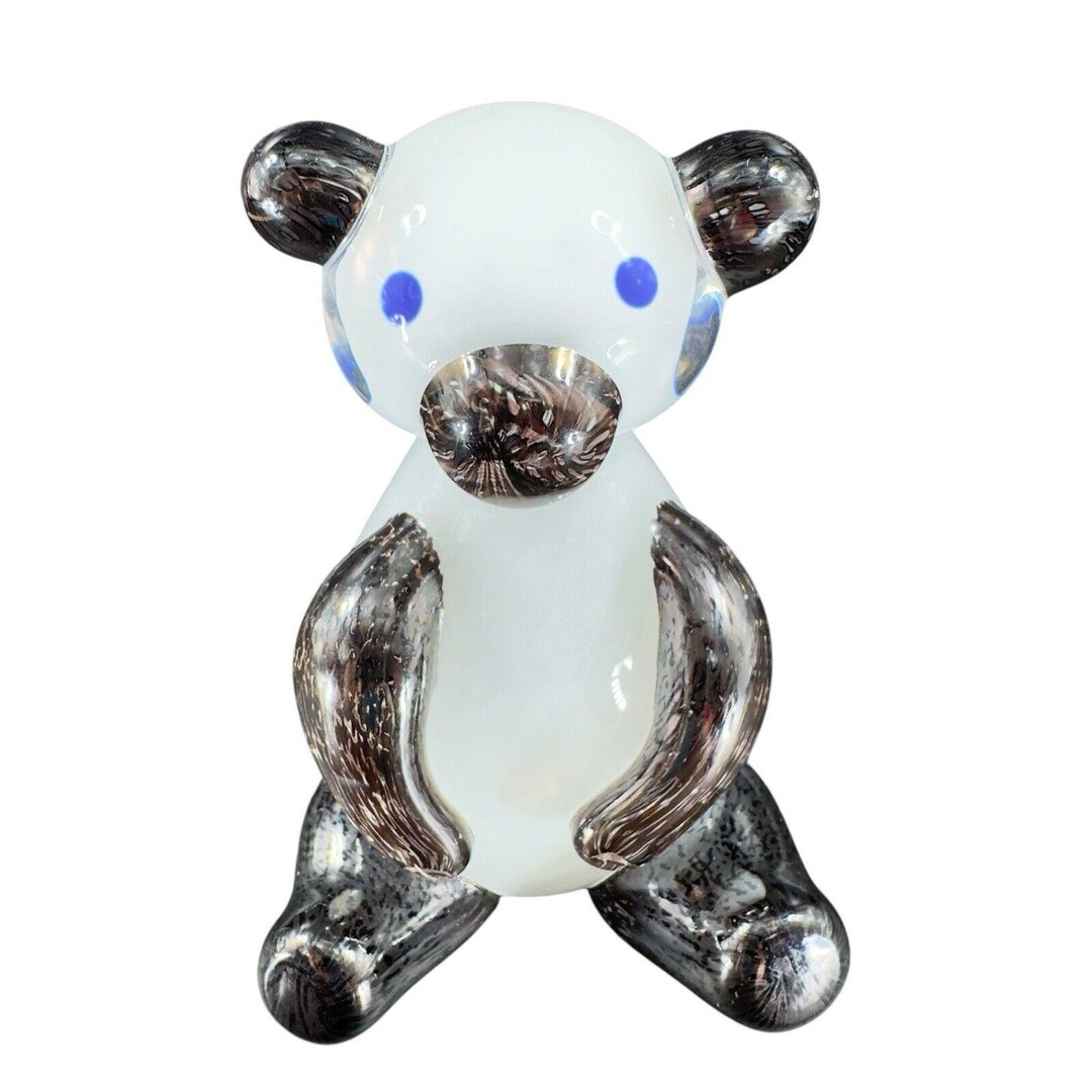 Hand Blown Venetian Glass Italian Teddy Bear Figurine Paperweight ...