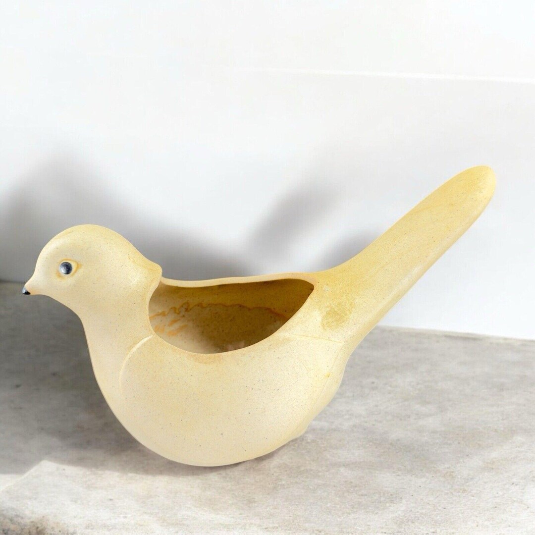 Takahashi Pottery Stoneware Bird Dove Planter Flower Pot Vessel Decor ...
