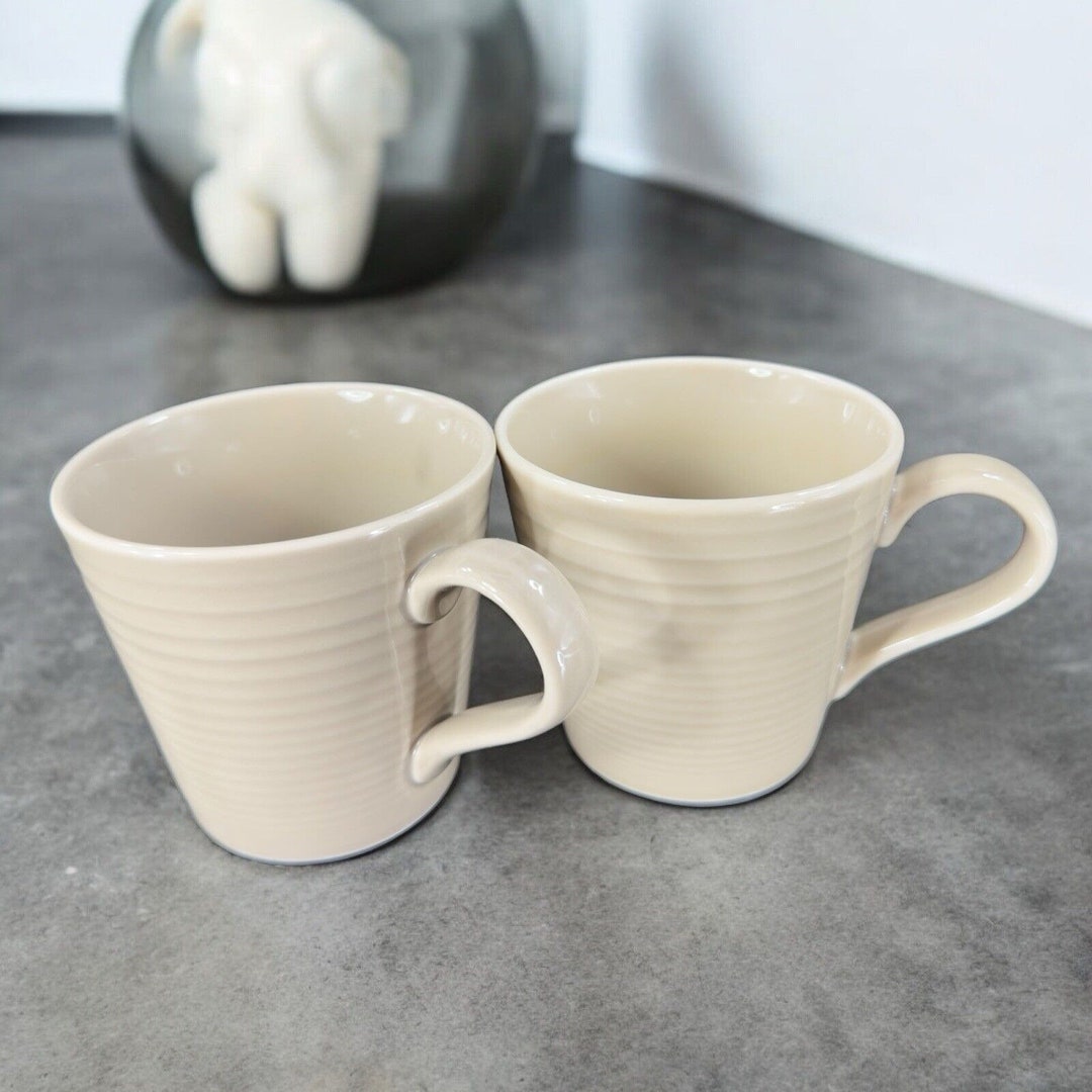 Royal Doulton GORDON RAMSAY Maze Taupe Coffee Mug Cup 2 Set Ceramic ...