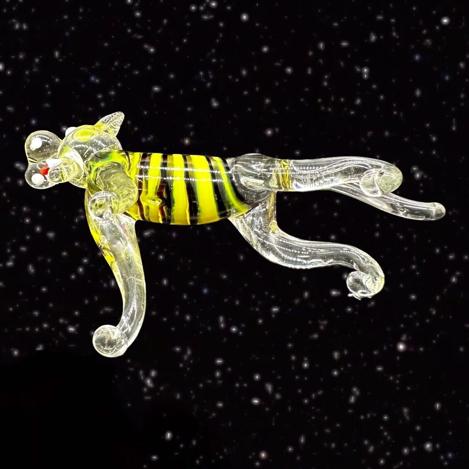 Miniature Art Glass Tiger Figurine Paperweight Glass - Etsy