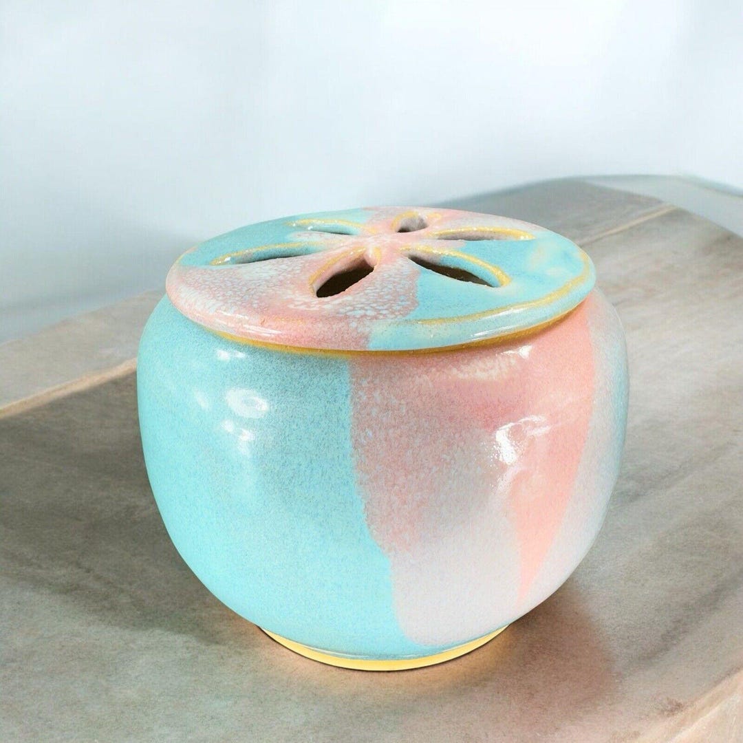 Vintage Small House Pottery Handmade in Sanger TX Hand Made Storage Jar ...