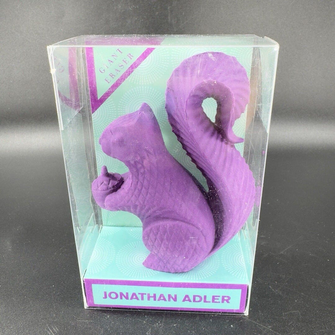 Jonathan Adler Giant Eraser Purple Squirrel Rubber Figurine Decor New ...