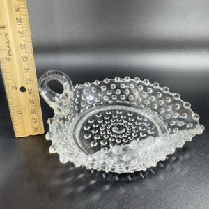 1930s Duncan Miller Hobnail Glass Heart Shaped Bon Bon Manganese 365nm ...
