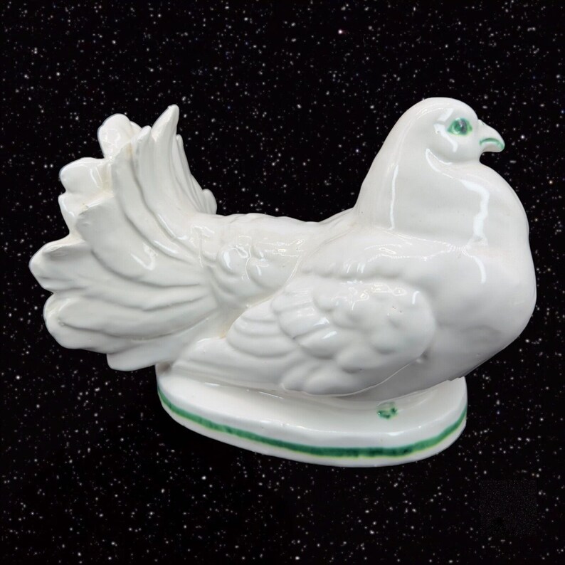 Vintage Italian Art Pottery White Bird Figurine Sculpture Marked Italy ...