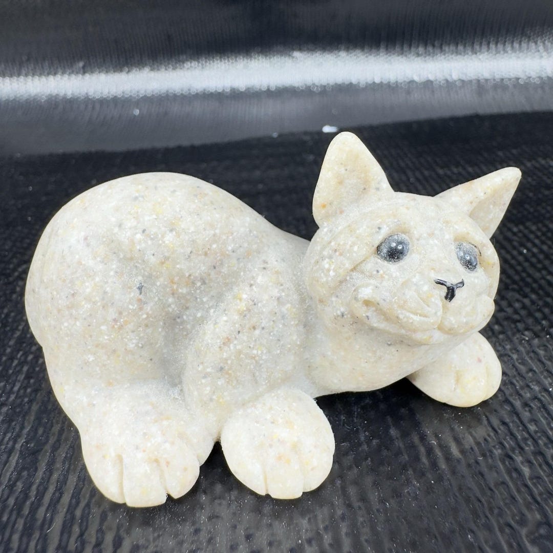 Vintage Quarry Critters Cameron Cat Figurine 2000 by Second Nature ...