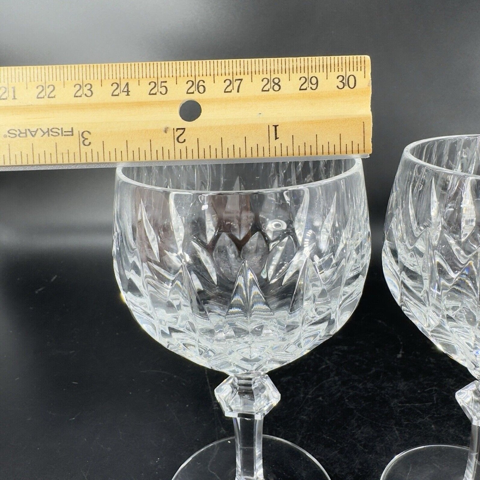 Gorham Crystal LA SCALA Clear Drinking Glass Stemware Goblet Set 4 ...