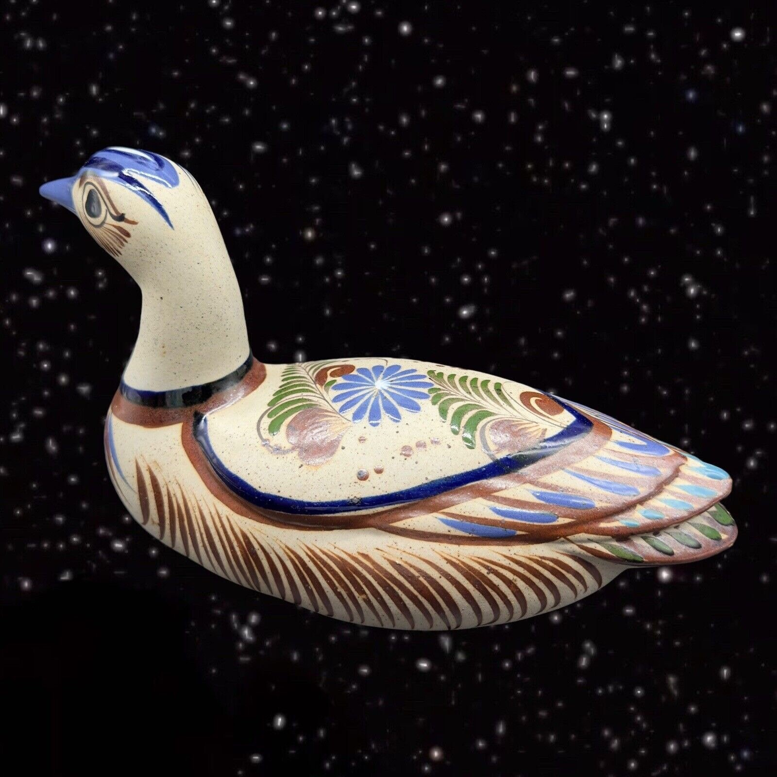 Mexico Folk Art Pottery Duck Bird Hand Made Tonala Talavera - Etsy