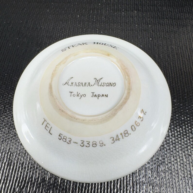 Akasaka Misono Tokyo Steak House Ashtray Hand Painted Fish Restaurant ...