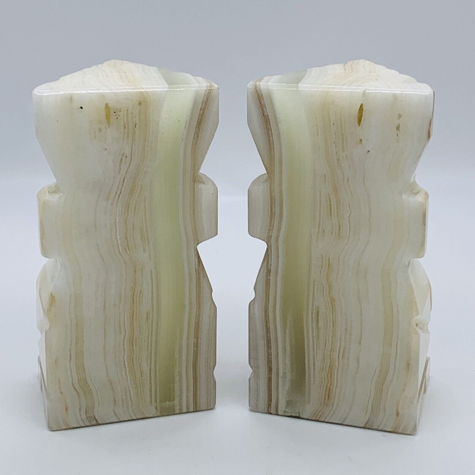 Vintage Pair Carved Heavy Marble Aztec Mayan Tiki Stone - Etsy