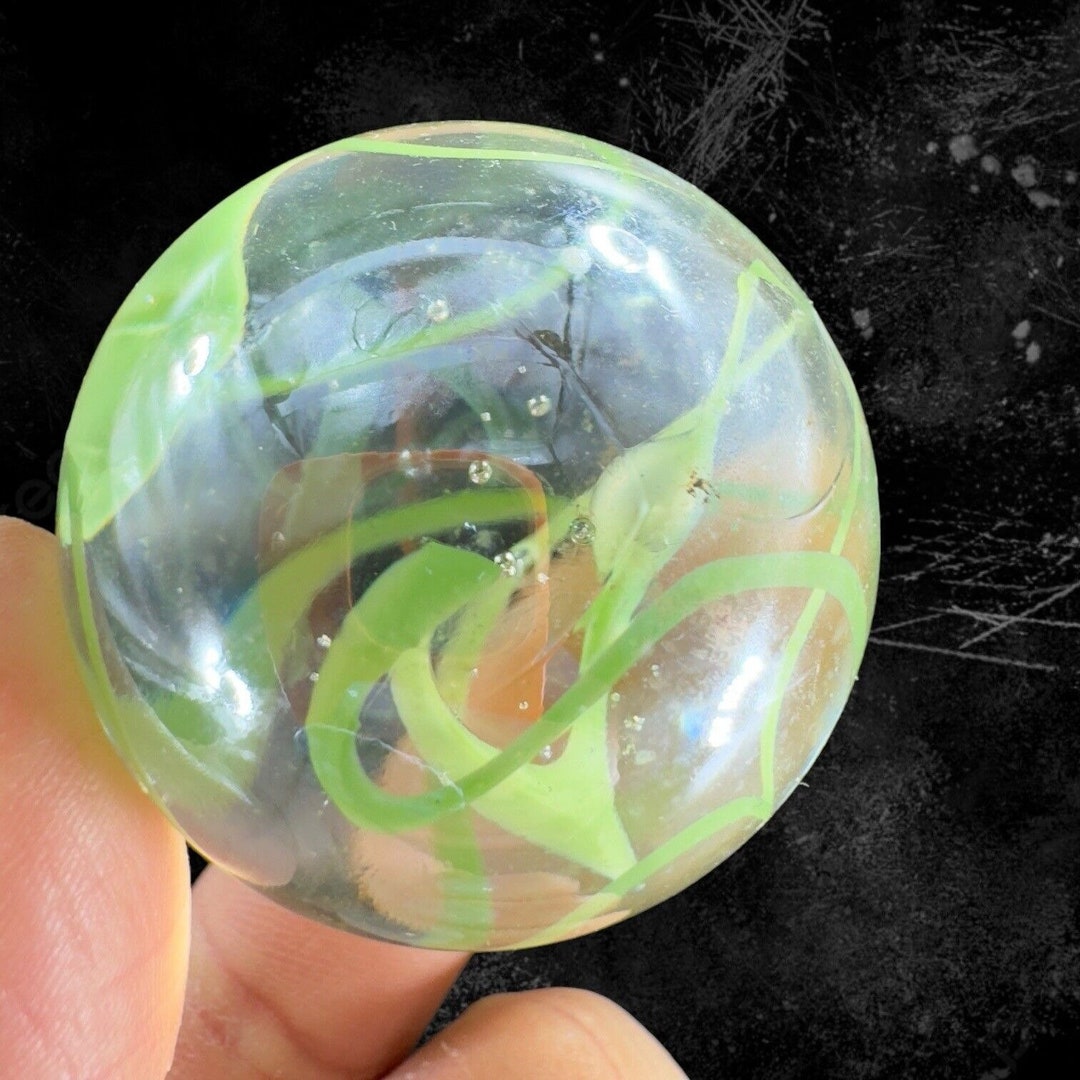 Large Vintage Italian Marble Round Polished Transparent Clear With ...