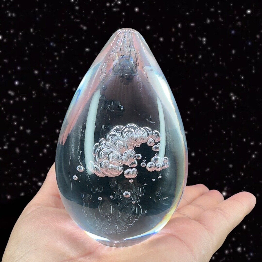 Vintage Polish Art Glass Paperweight Egg Shaped Glass Figure - Etsy