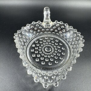 1930s Duncan Miller Hobnail Glass Heart Shaped Bon Bon Manganese 365nm ...