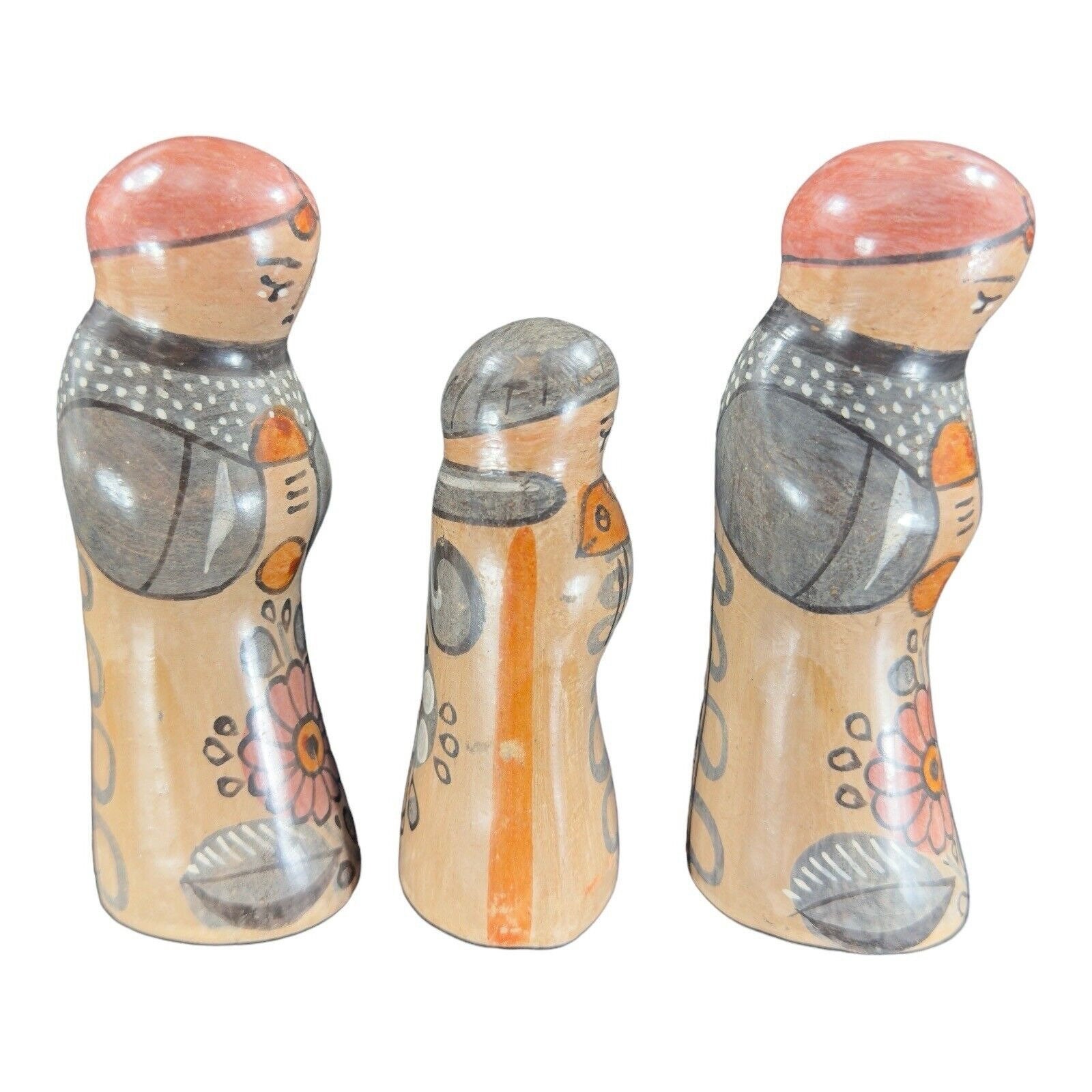 Mexican Tonala Pottery Nativity Hand Made the 3 Kings Religious ...
