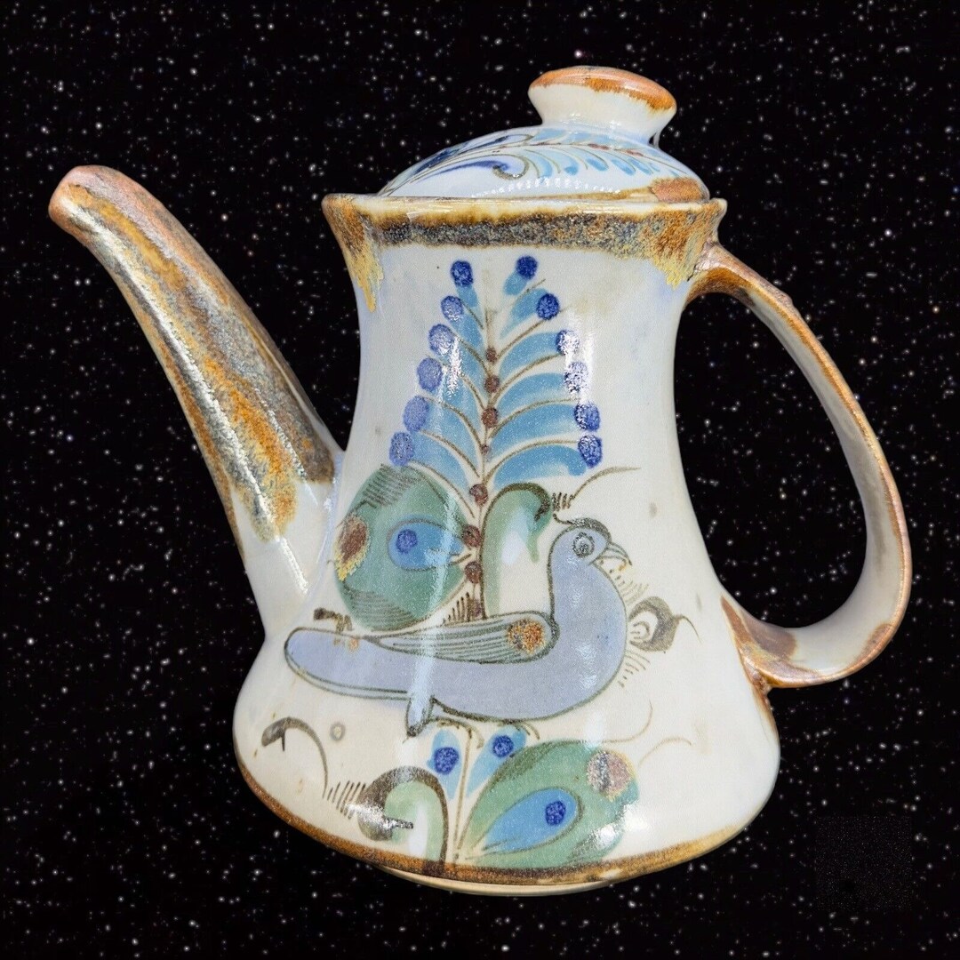 Ken Edwards Mexico Talavera Tonala Teapot Ceramic Hand Made Pottery ...