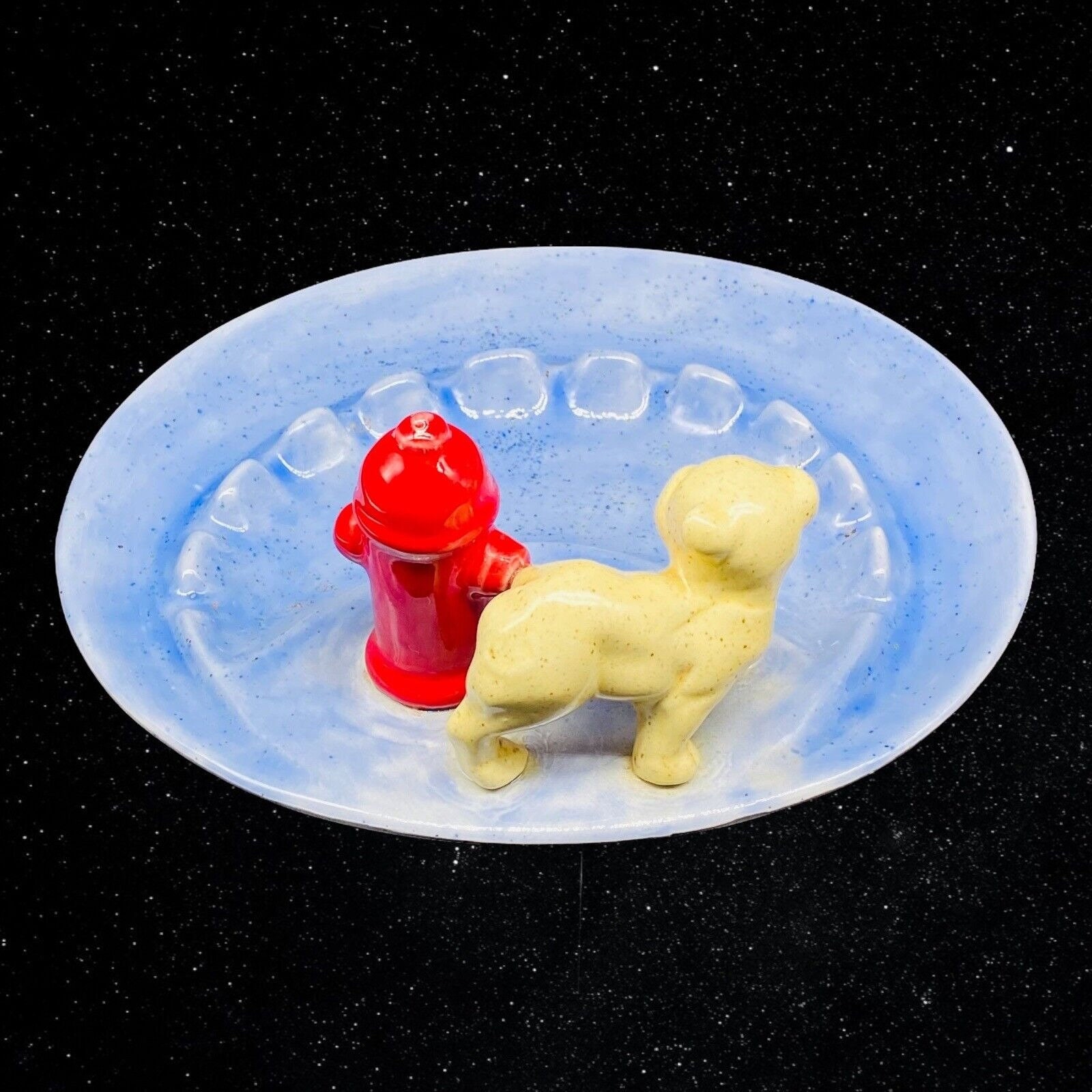 Vintage 1981 Art Pottery Dog Fire Hydrant Ashtray Signed Peggy - Etsy