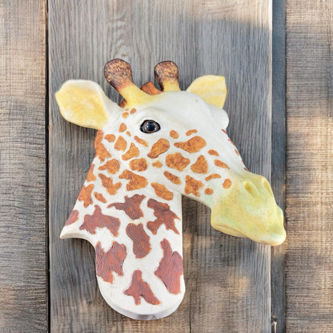 2003 Giraffe Head Wall Mount Mask by Home Interiors Resin Figural Wall ...