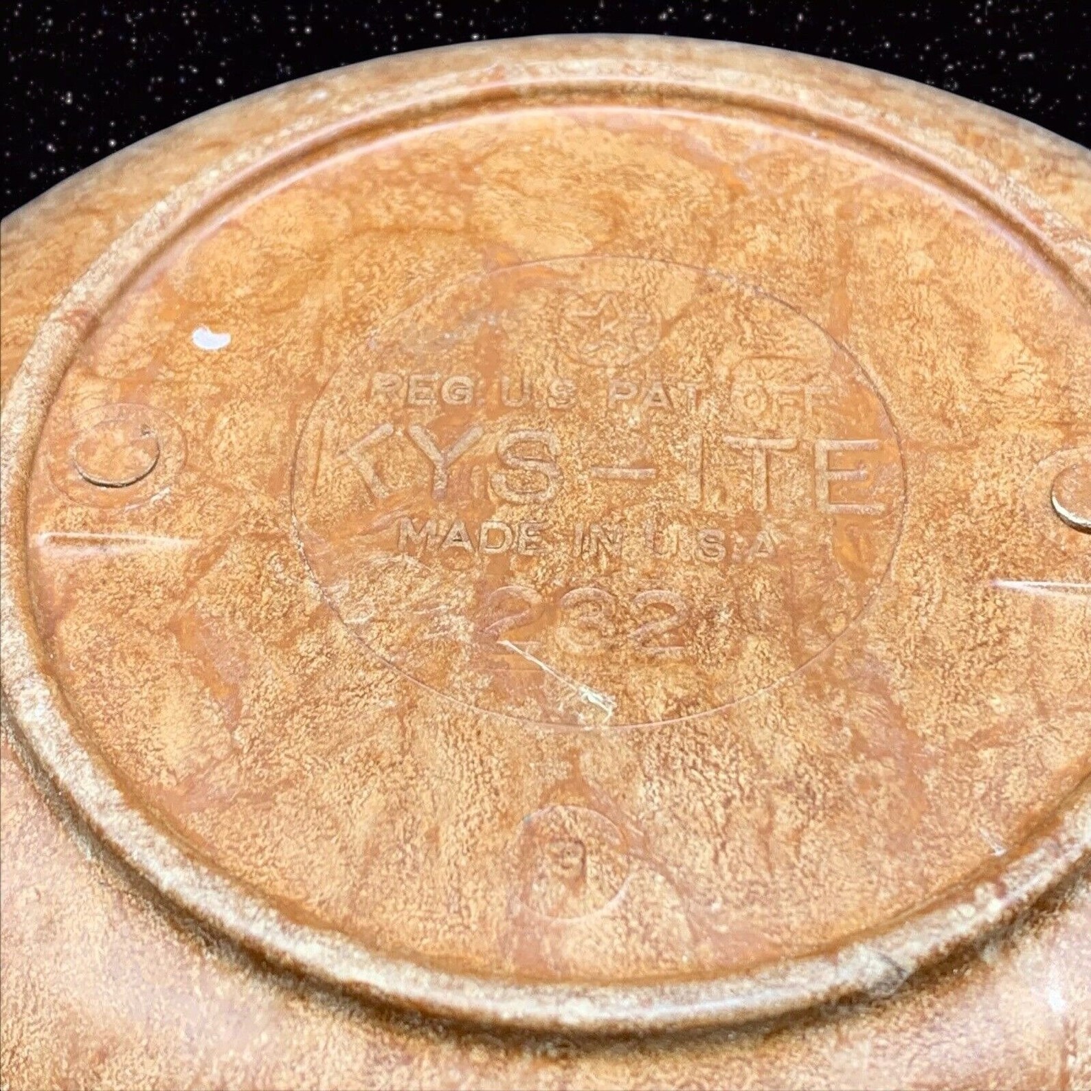 Set of 2 KYS-ITE Melmac Burl Wood Grain Dessert Bowls Made in USA 1.5”T ...