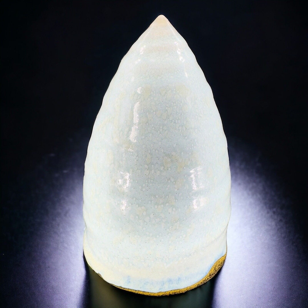 Studio Art Pottery Tree Shaped Pottery Decor Light Blue White Spots ...