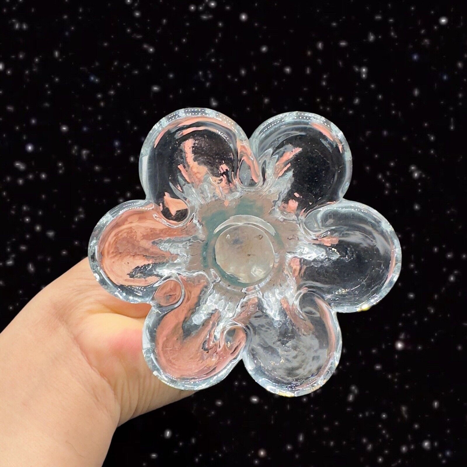 Clear Art Glass Vase Twisted Elephant Foot Vase Tall Swung - Etsy