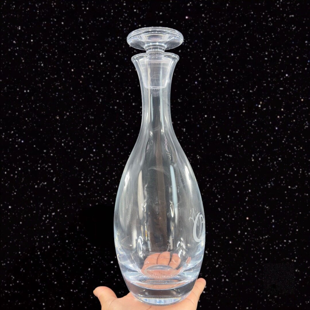 Kate Spade Lenox Clear Glass Crystal Decanter W Stopper Marked Our ...