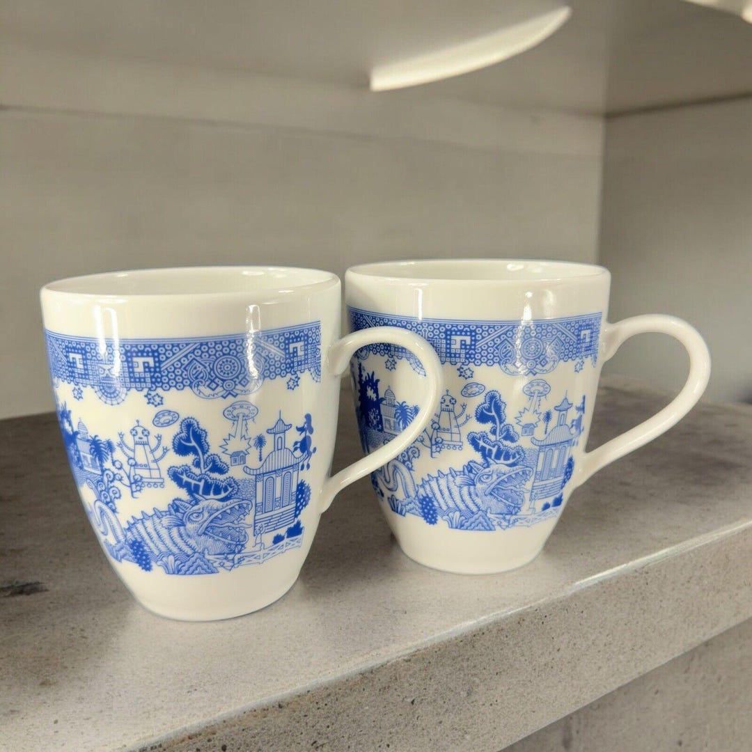 Calamityware Don Moyer Things Could Be Worse ALIEN INVASION 12 Oz 2 ...