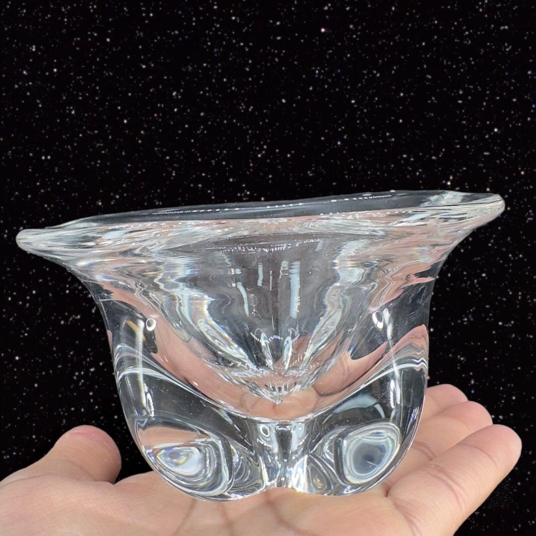 Magnor Norway Clear Glass Bowl Scandinavian Clear Abstract Bowl Dish ...