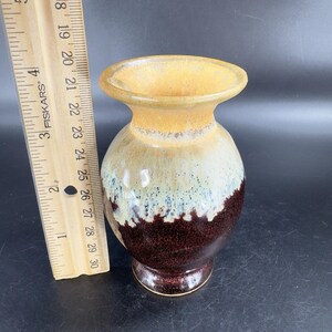 Allan Ditton Vase Studio Art Pottery Stoneware Brown Drip Glaze Bud ...