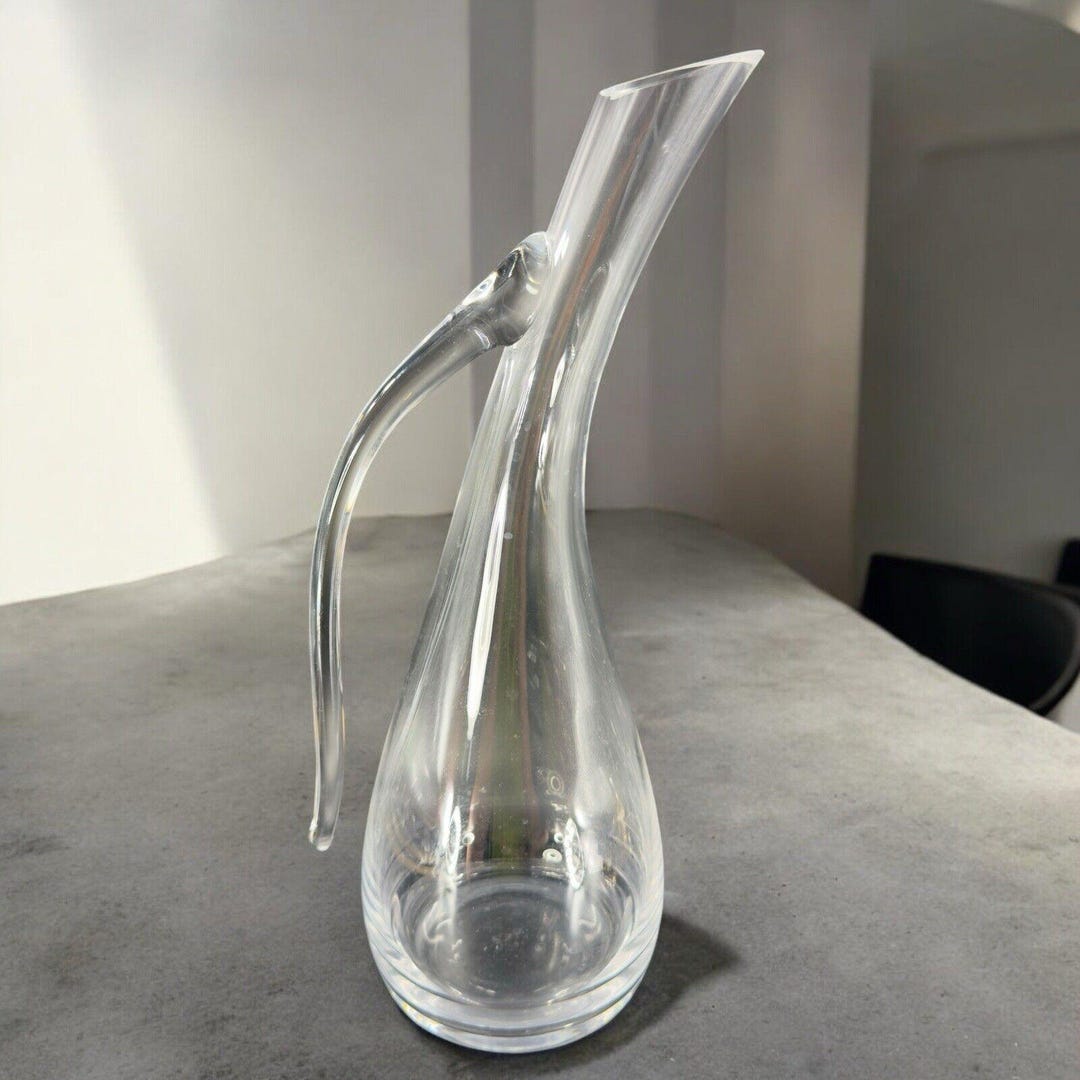 Crate & Barrel Krosno Clear Glass Pitcher Carafe Decanter Handmade in ...