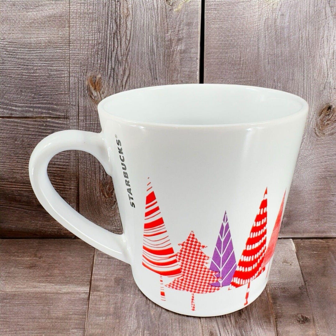 Starbucks Holiday Christmas Tree Mug Cup Porcelain Ceramic Mug 14.2oz ...