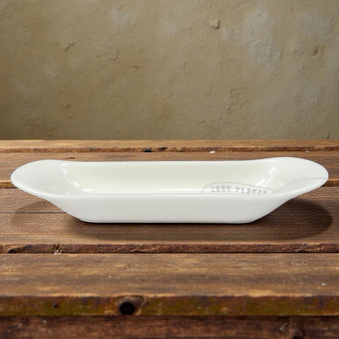 Revol France Porcelain White Olive Dish Long Dish Container Sisson ...