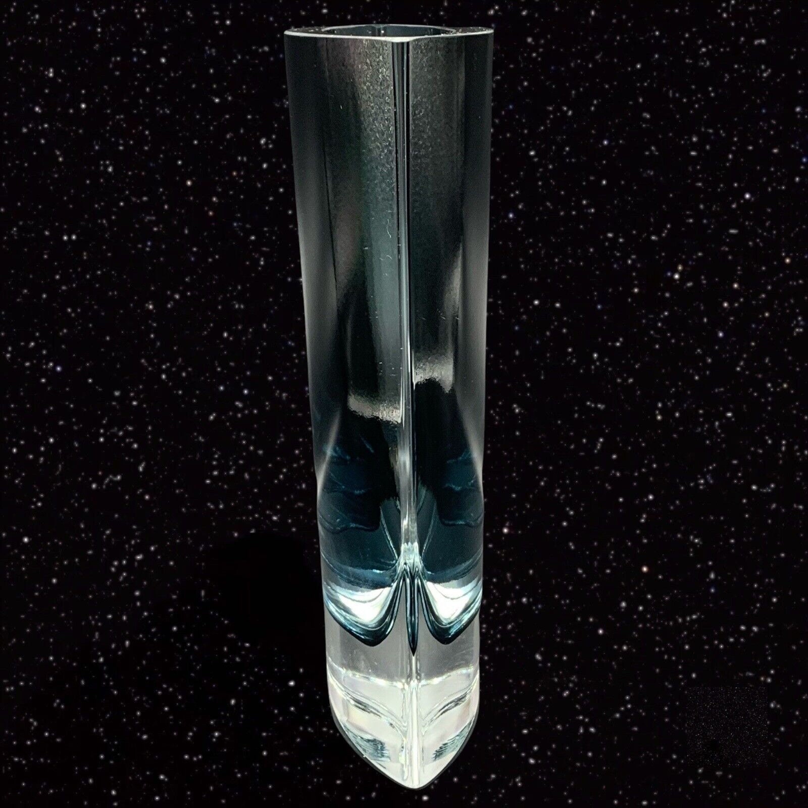 LSA Blue Ombre Glass Vase Triangle Hand Crafted Mouthblown in - Etsy