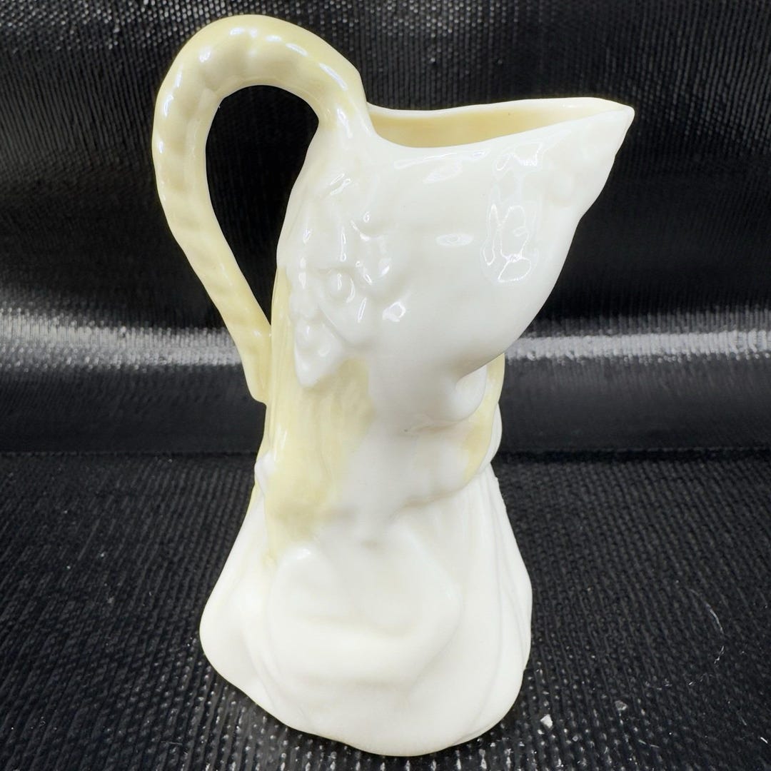 Vintage BELLEEK Ireland UNDINE Nymph Creamer Small Pitcher Jug Fine ...
