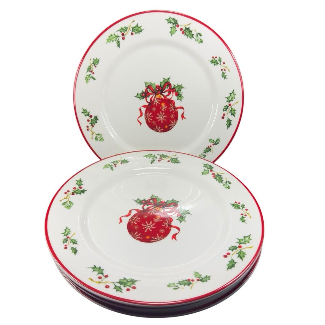 Christopher Radko Holiday Celebrations Red Ornament 11inch Dish Plate ...