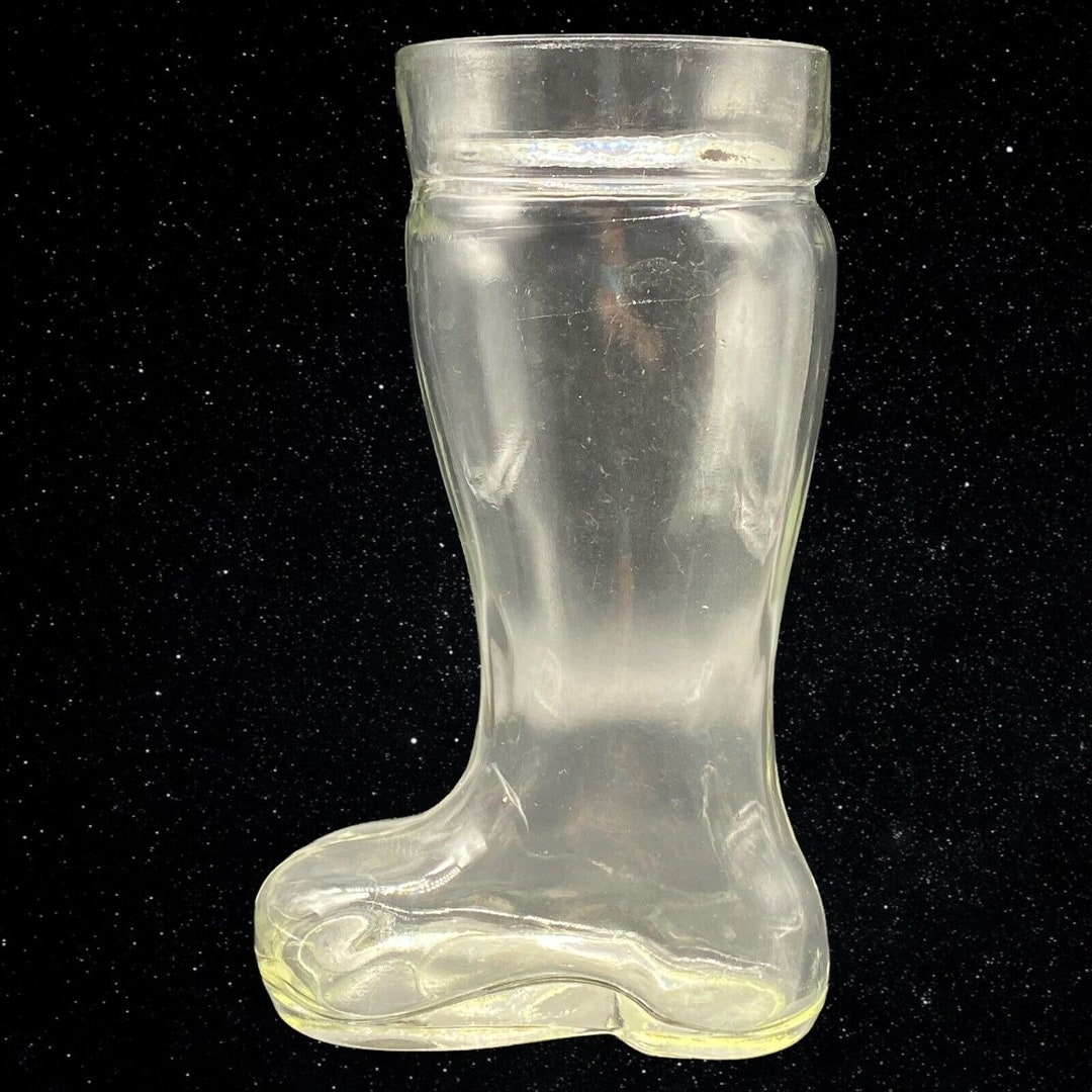 Large Clear Glass Boot Beer Drinking Stein Mug 40 Oz 9.5”T 6”W - Etsy