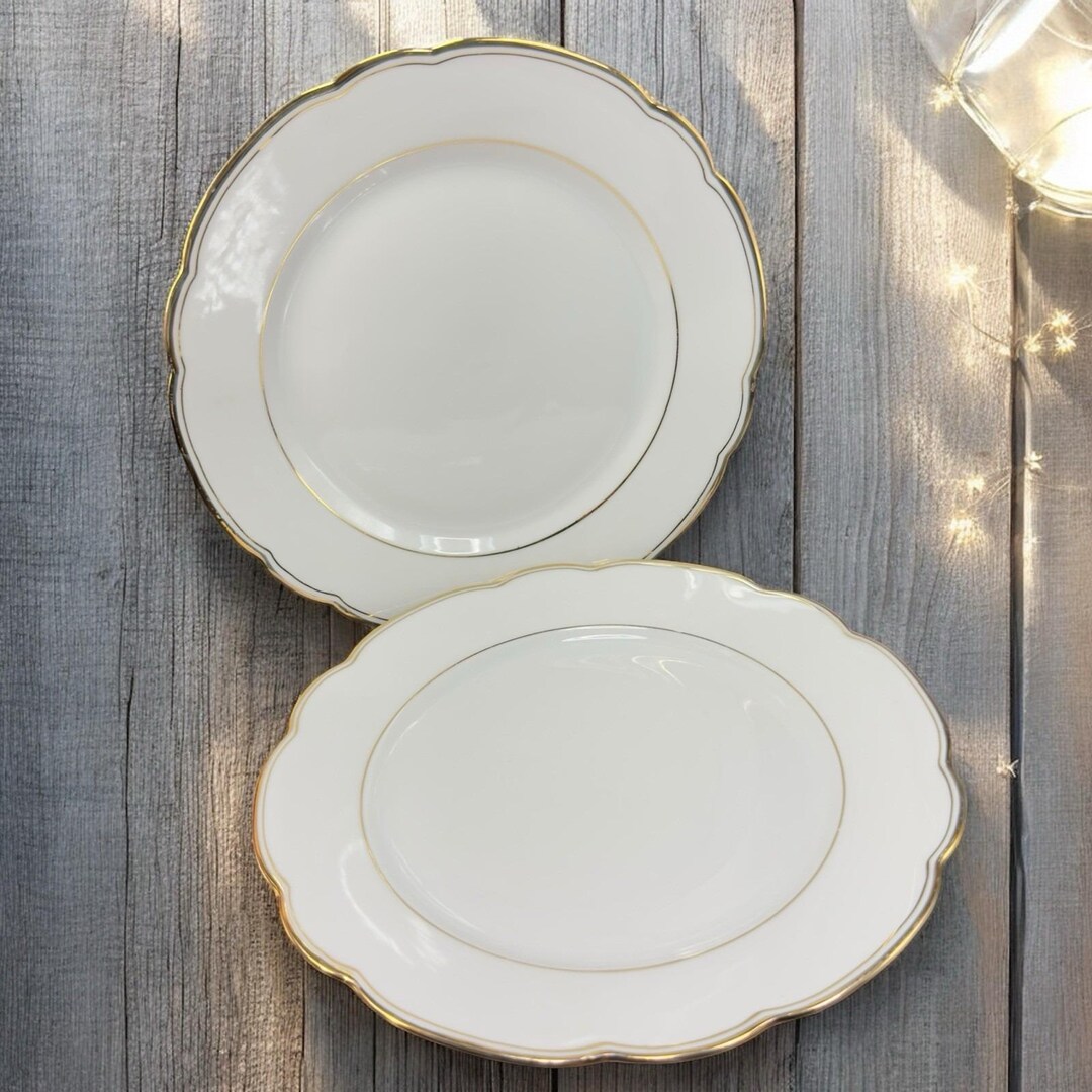 D&R W Weissen Bavaria Zeh Scherzer Germany Porcelain Plate Dish Gold ...