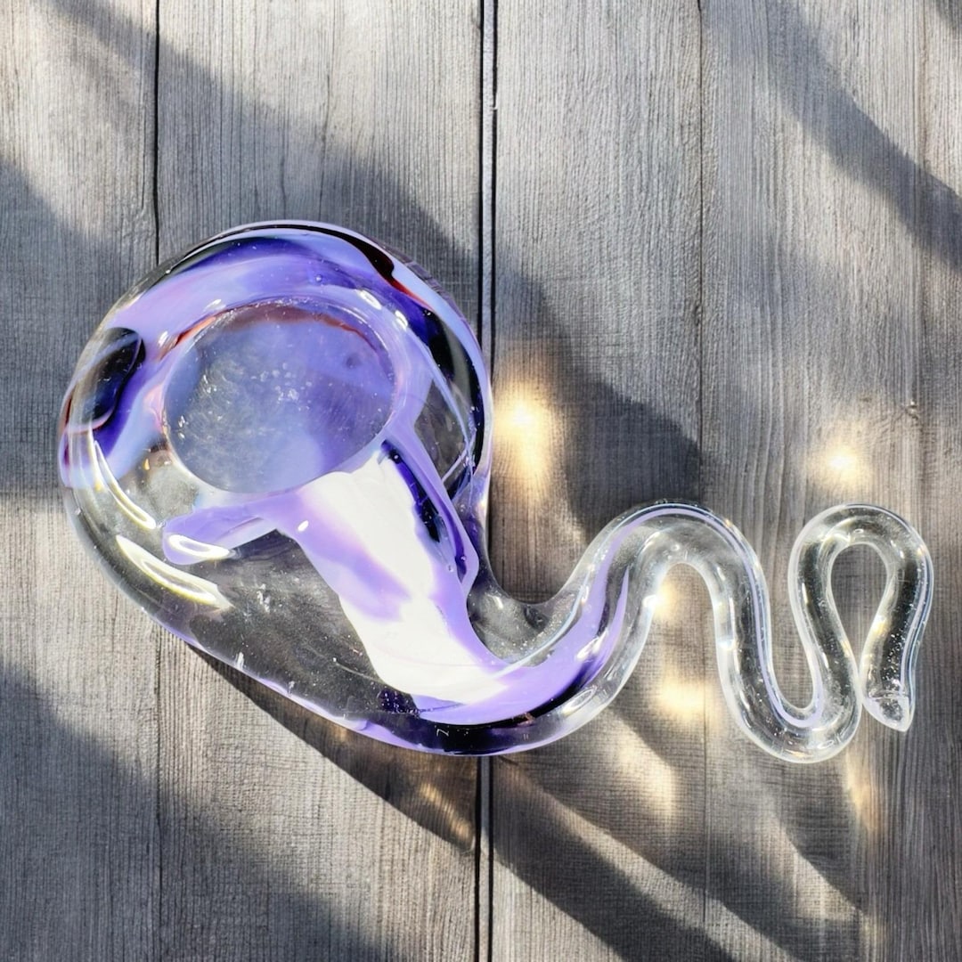 Vintage Hofgut Sternen Studio Art Glass Votive Candle Holder Swirl ...