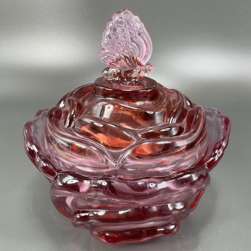 Fenton Glass Box With Lid - Etsy