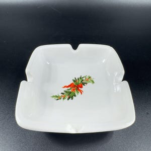 Haeger Pottery Christmas Holly Ashtray Holiday Christmas Heritage Tray ...
