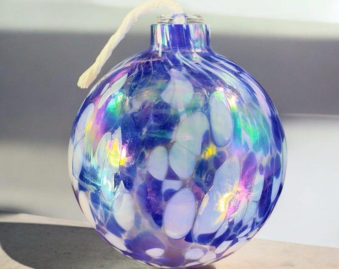 Pottery Barn Oil Diffuser Glass Ball Confetti Iridescent Round Glass ...
