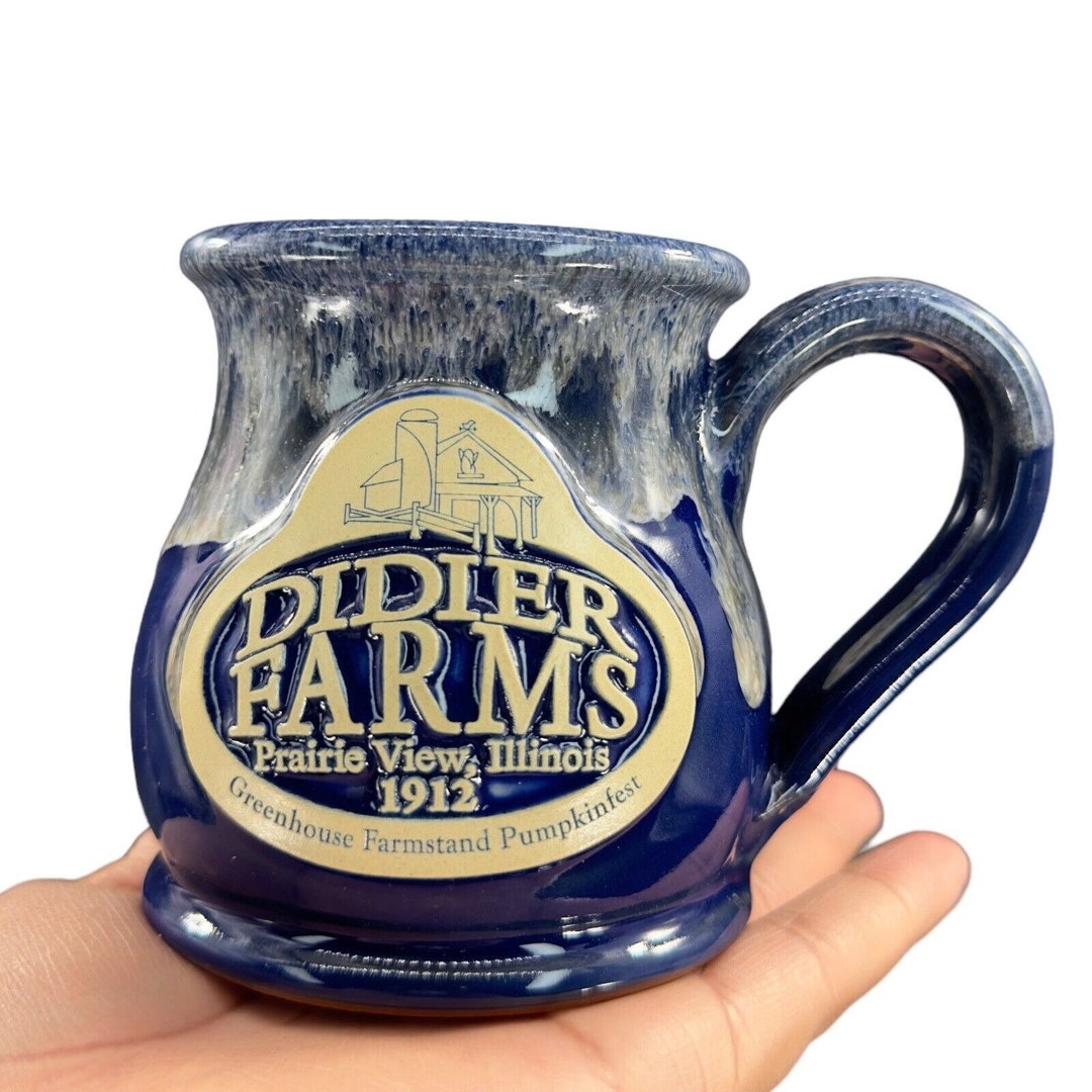 Deneen Pottery Coffee Cup Mug Cobalt Blue Didier Farms 1912 Hand Made ...