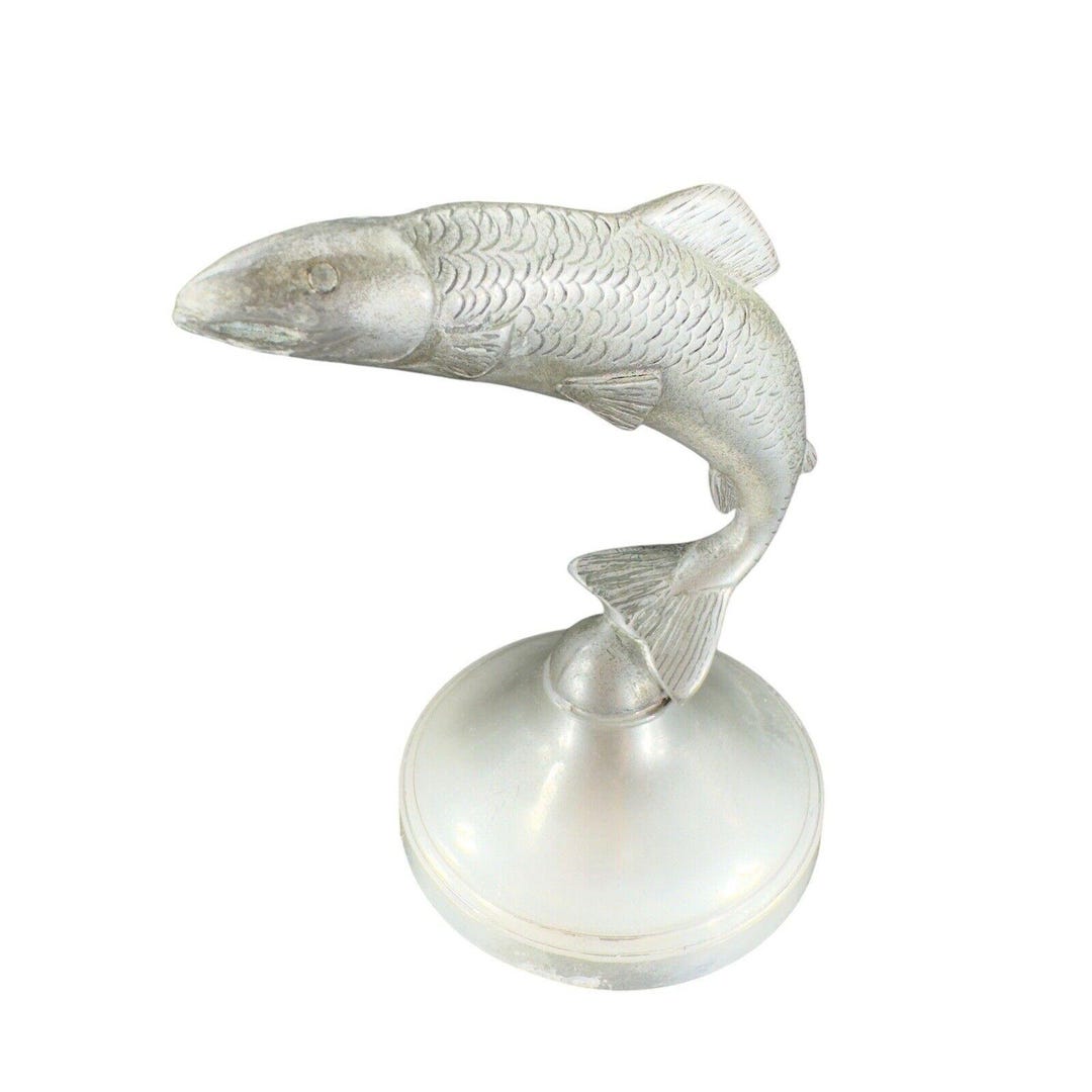 Vintage UPL Metal Pewter Jumping Fish Figurine Made in Ireland Figurine ...