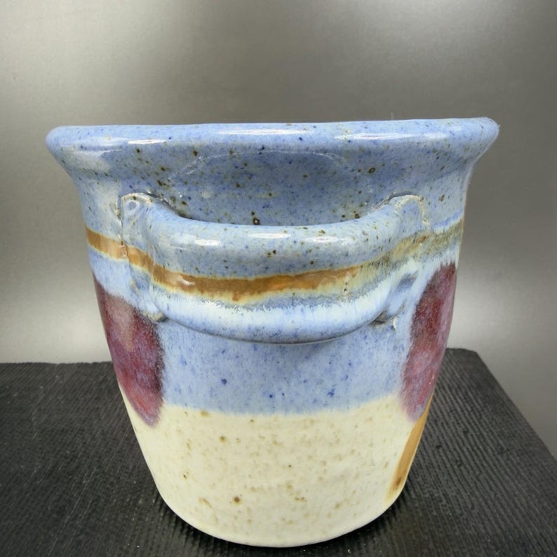 Tom Chamberlain Pottery Stoneware Plant Pot Vase With Handles Vessel ...