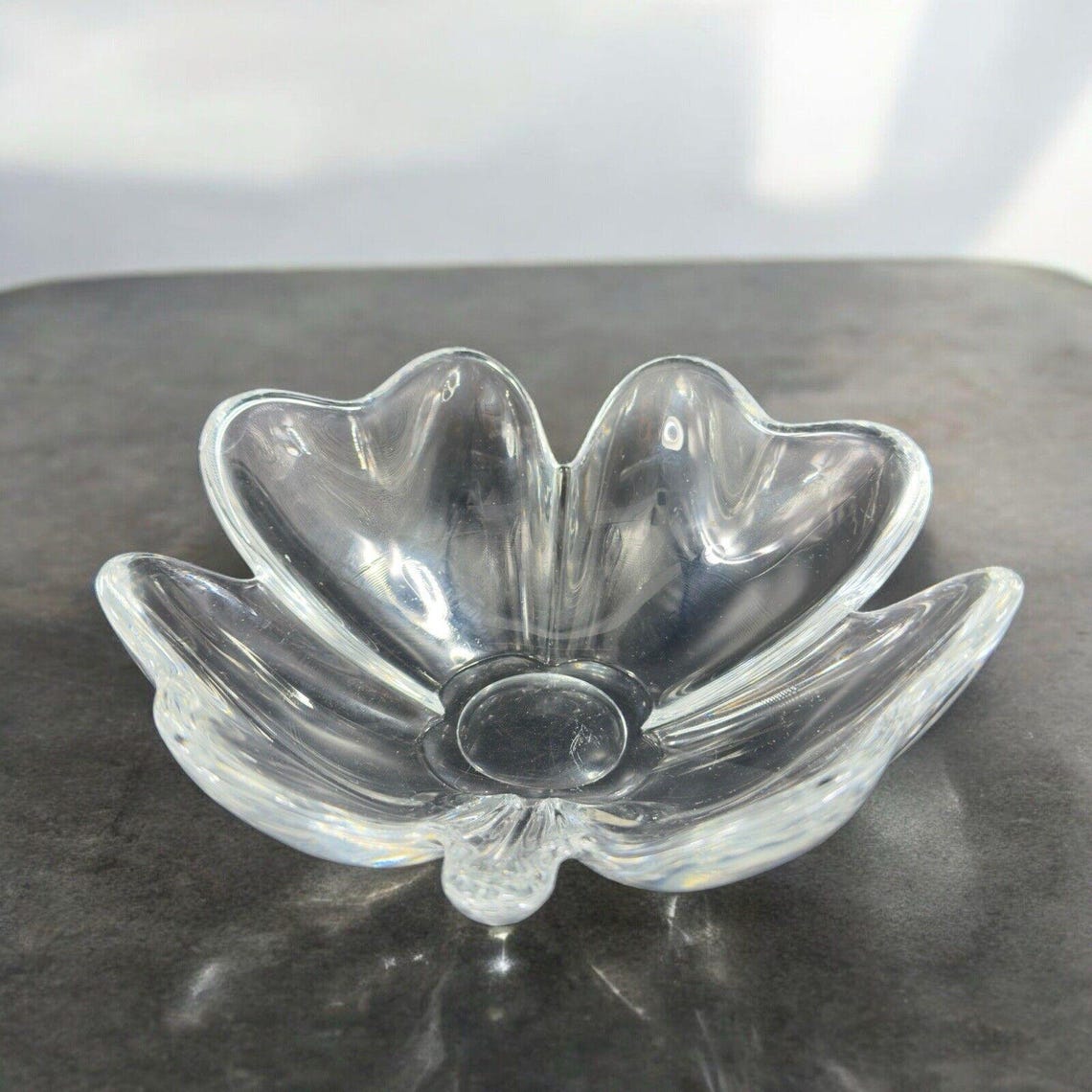 Mikasa Clear Heavy Glass Crystal Shamrock 4 Leaf Clover Bowl Dish ...