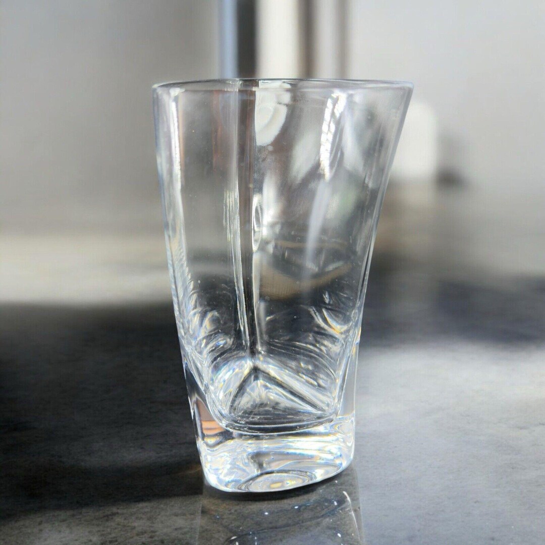 Rosenthal Clear Twisted Glass Tumbler Glass Triangular Drinking Glass ...