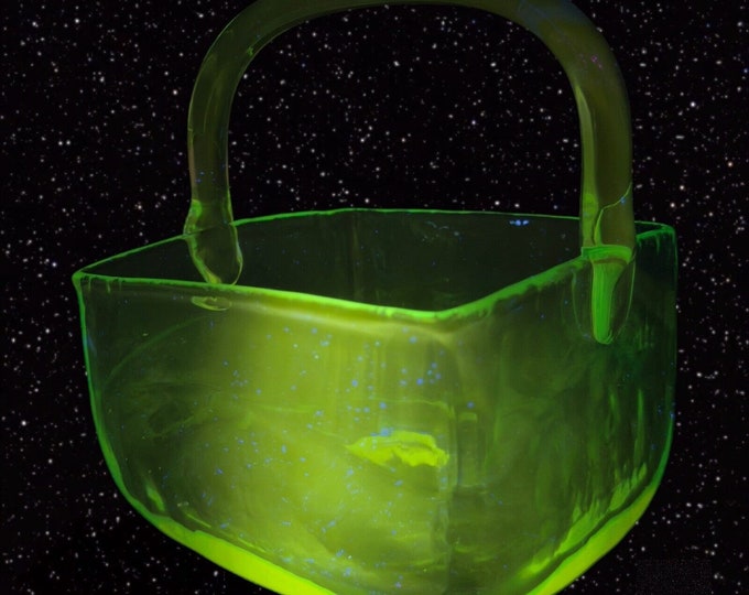 Vintage MCM Blenko Clear Glass Basket FREE SHIPPING - Etsy